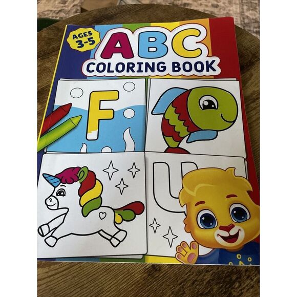 Accents | Abc Coloring Book Color 10 Animals Birds Vehicles Fruits Toys ...